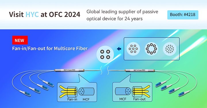 HYC to Showcase Multicore Fiber Fan-In/Fan-Out Device at OFC2024 | Optica