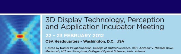 3D Display Technology, Perception and Application Incubator Meeting ...